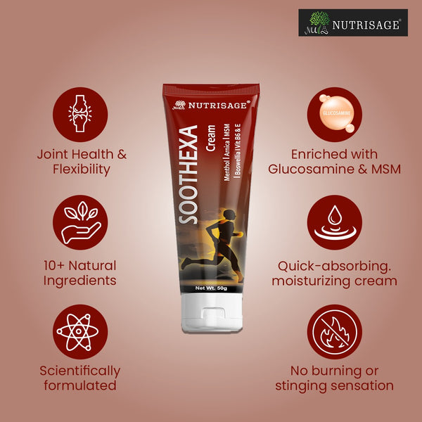 Nutrisage Soothexa Cream for Muscle & Joints Relief – Nutrisage India