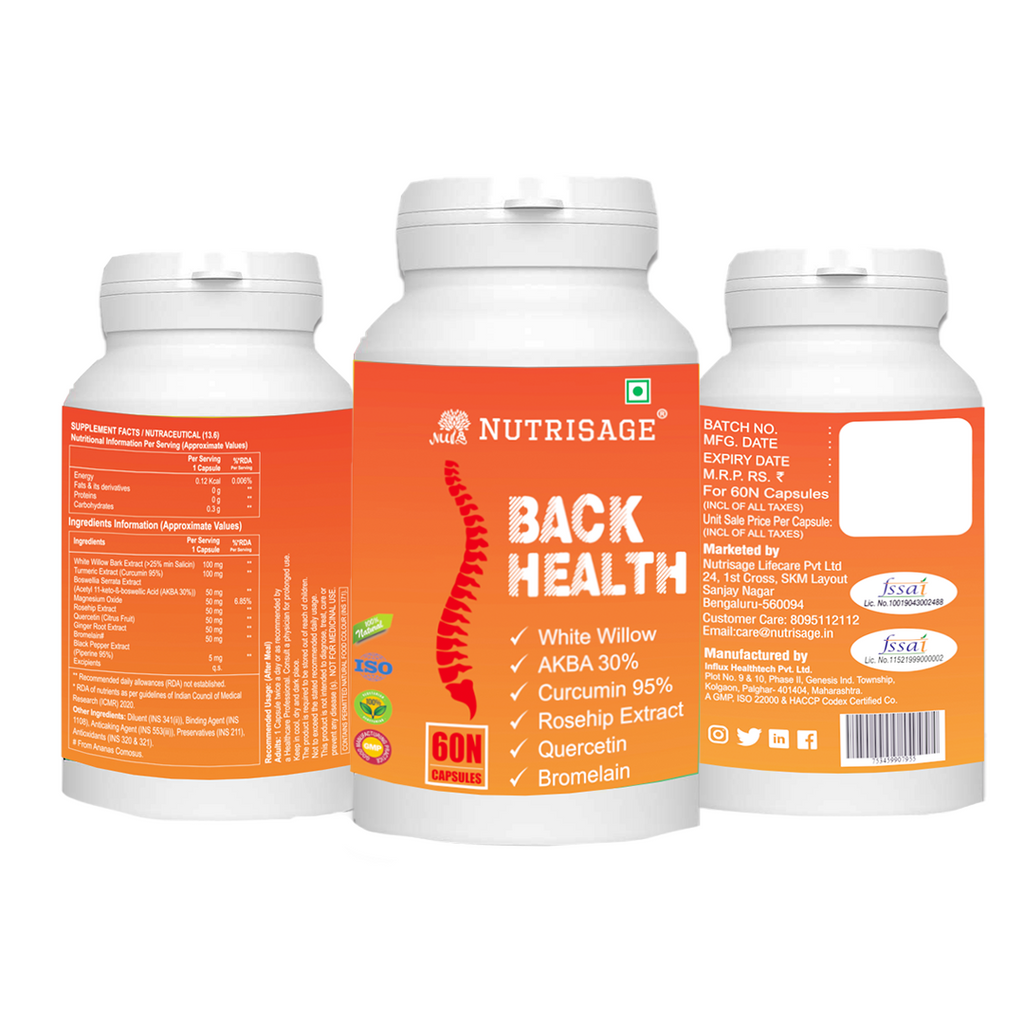 Nutrisage Back Health – Natural Back Pain & Spine Support – Nutrisage India